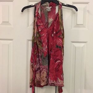 Cache | Tops | Vintage Cache Top 0 Silk Mixed Print | Poshmark